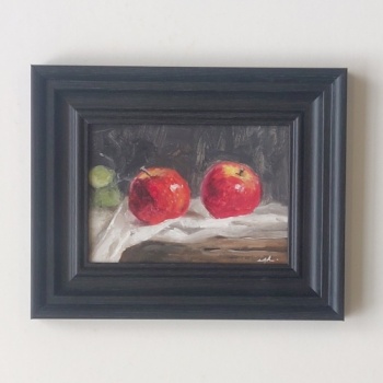 Paul Strydom Framed Original Oil Painting - Apples - Everlasting Castings