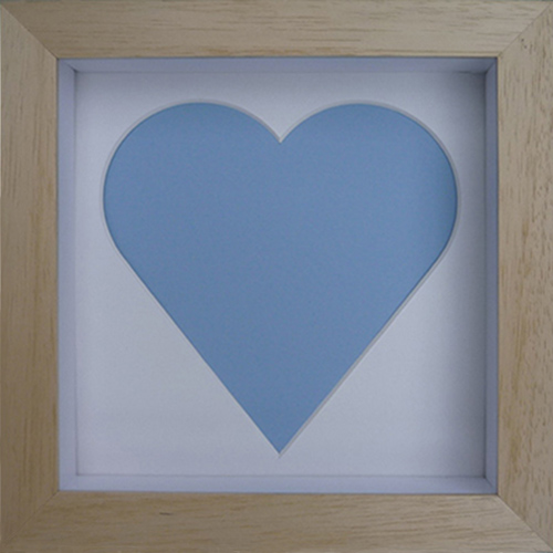 Contemporary 8x8" Square Natural Heart Frame - Everlasting Castings
