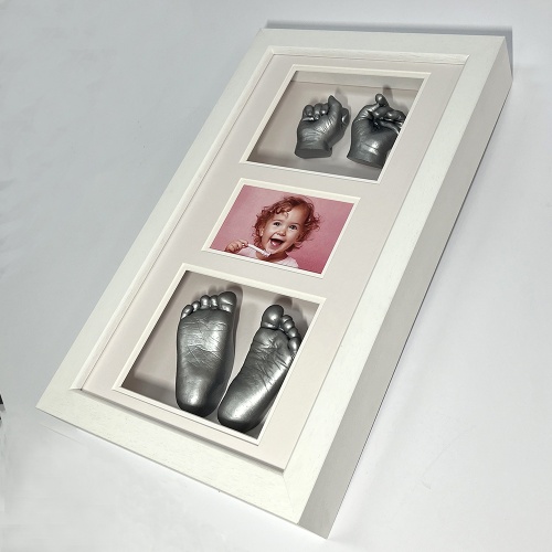 Luxury Hardwood 18x10" Triple White Frame - Everlasting Castings